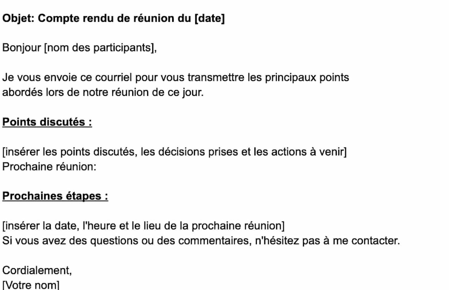 Compte Rendu de Réunion Word : Exemple Pratique et Efficace · [ 2025 ]