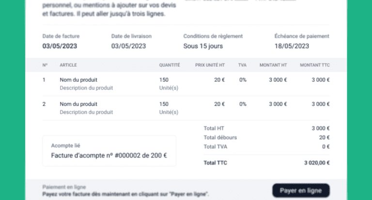 Exemple de Facture Auto Entreprise : Découvrez un Modèle Professionnel ...